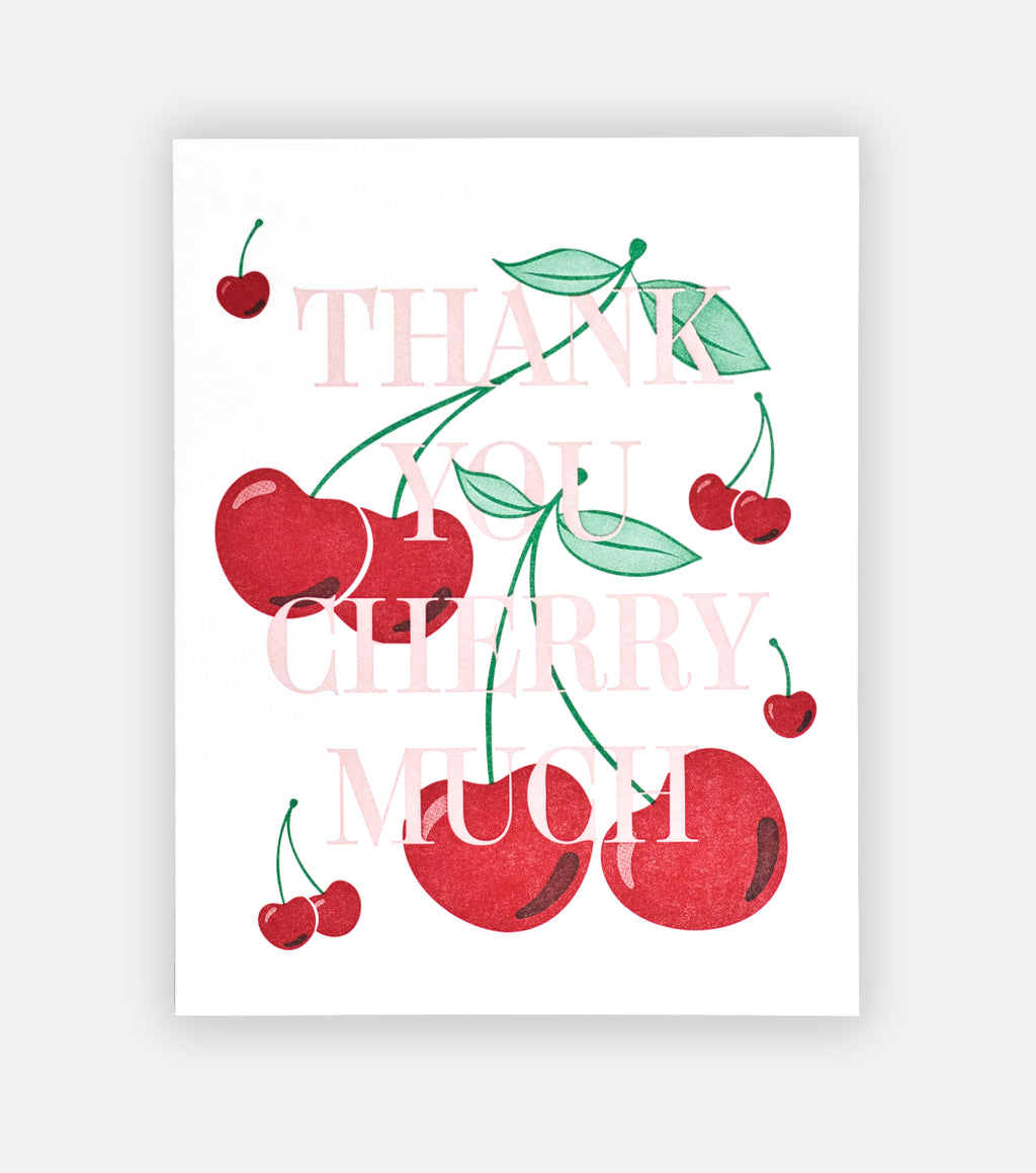 Elum Designs | Thank You Cherry Much Letterpress Greeting Card
