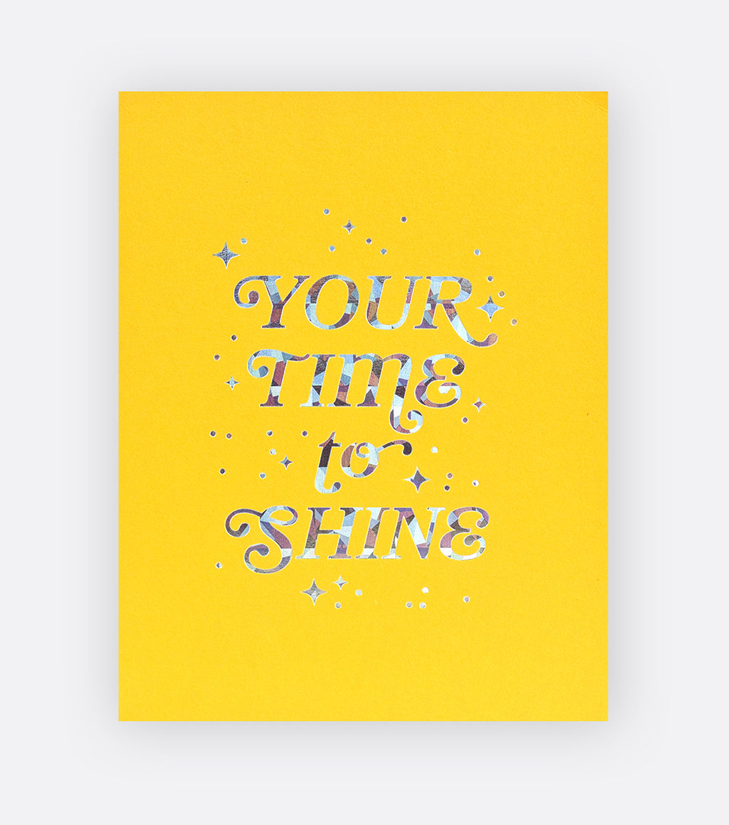 Elum Designs | Encouragement Cards | Time to Shine Letterpress Greeting ...