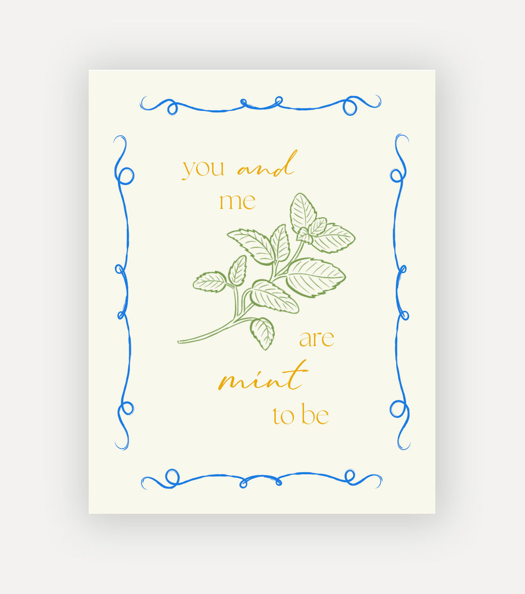 Elum Designs Mint Sprig Love Letterpress Greeting Card