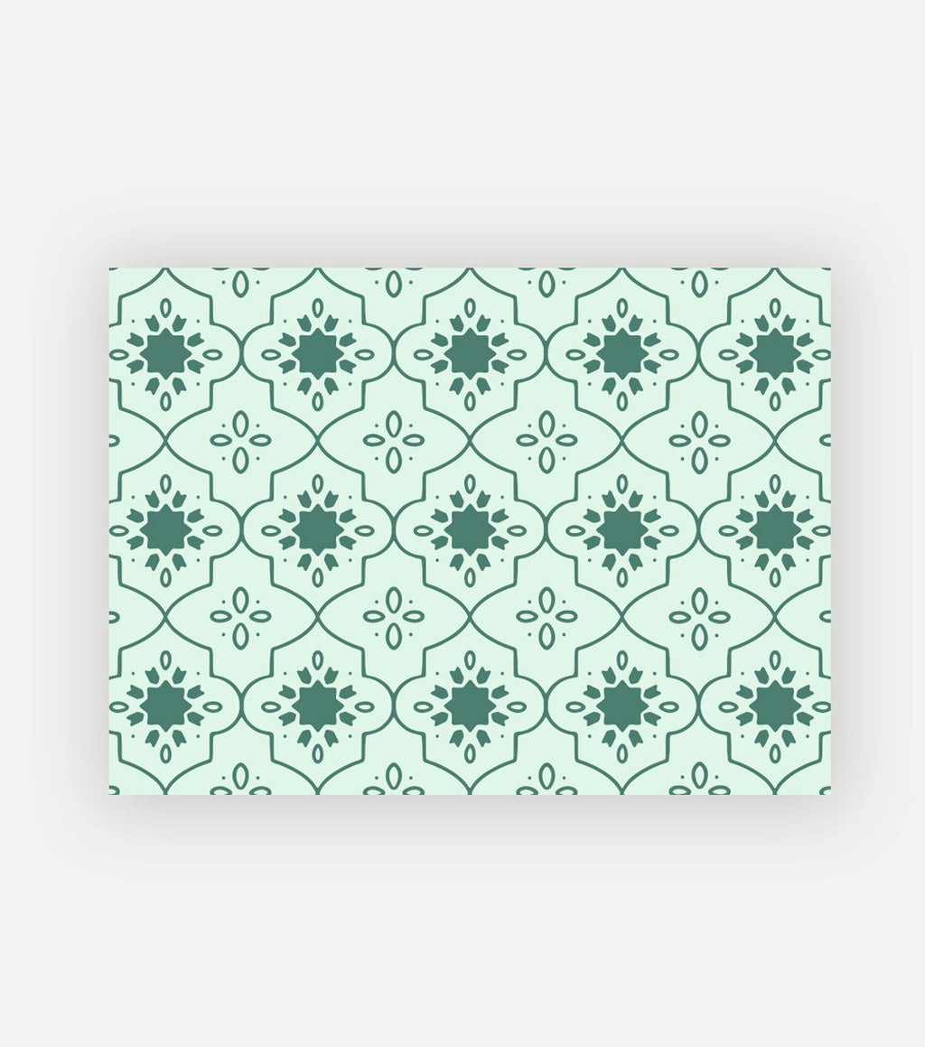 Elum Designs | Moroccan Moorish Green Letterpress Boxed Notes