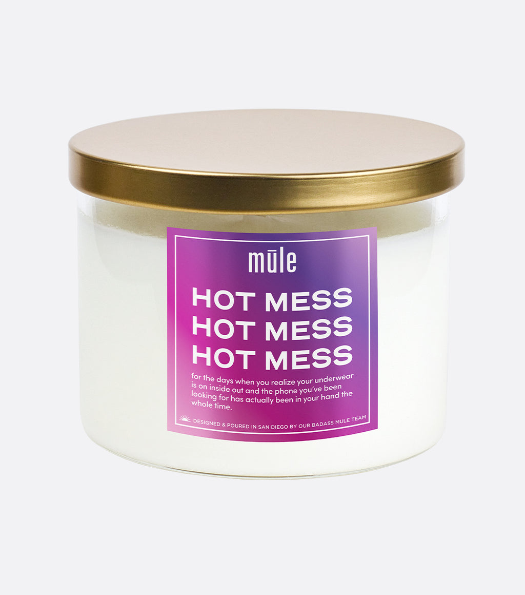 Elum Designs | 10.5 oz Hot Mess Glass Candle