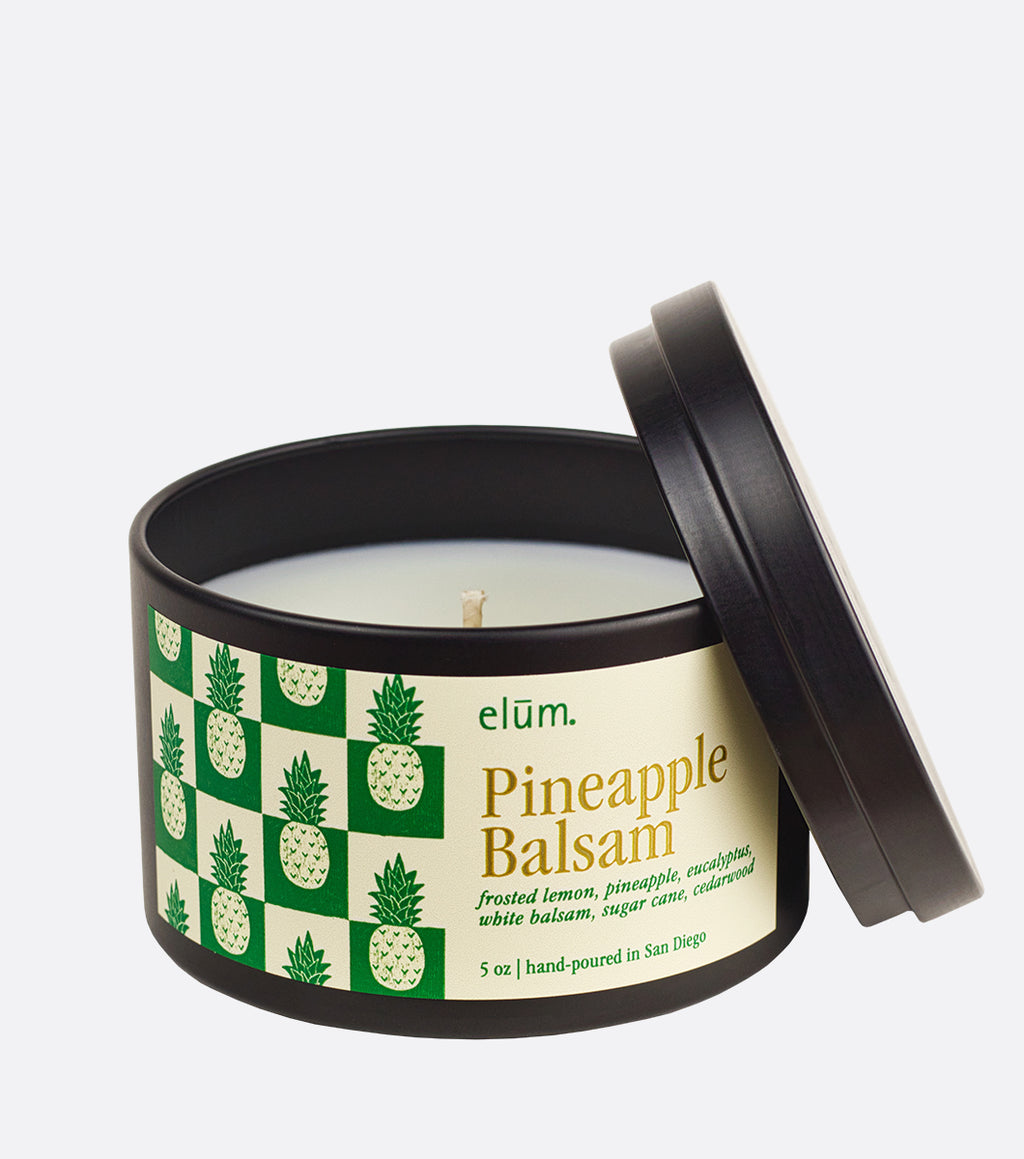 Elum Designs | Holiday Candle | Pineapple Balsam 5 oz Quinn Tin Candle