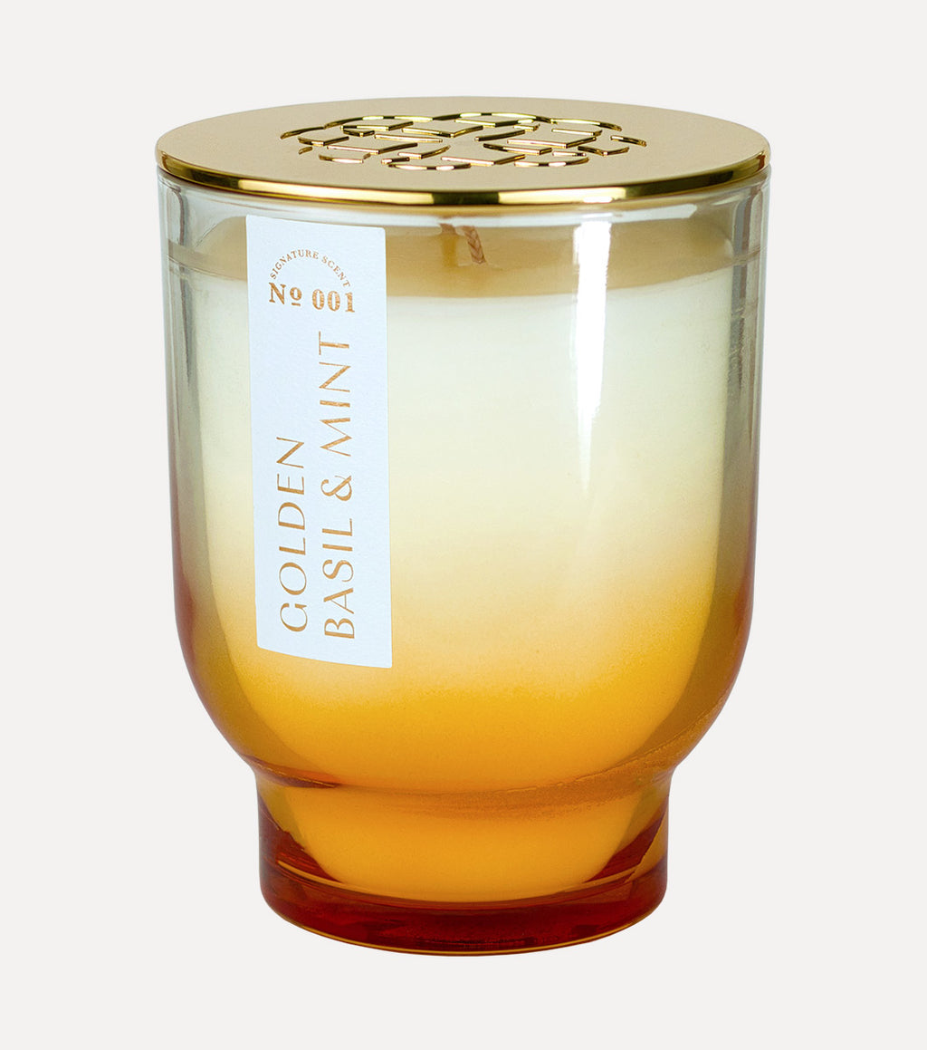 Elum Designs | Golden Basil & Mint 21 oz Maeve Glass Candle