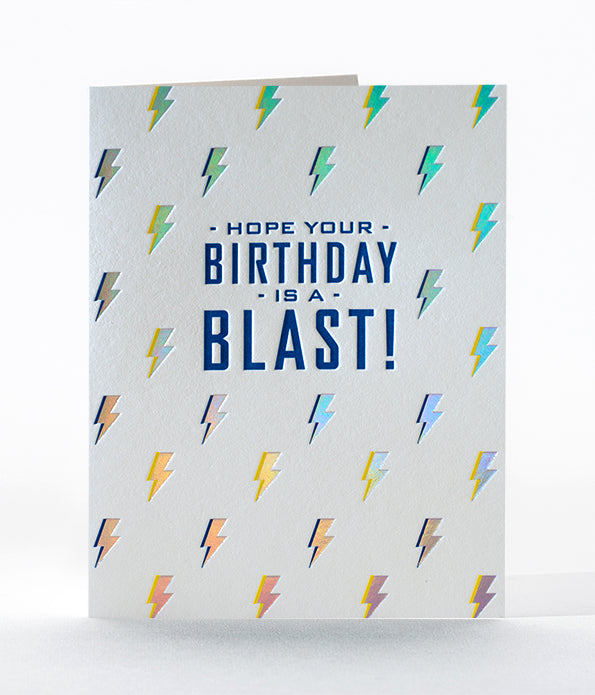 Lightning Rad Birthday Letterpress Greeting Card
