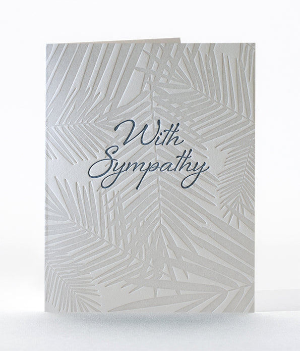 Sympathy Oasis Letterpress Greeting Card