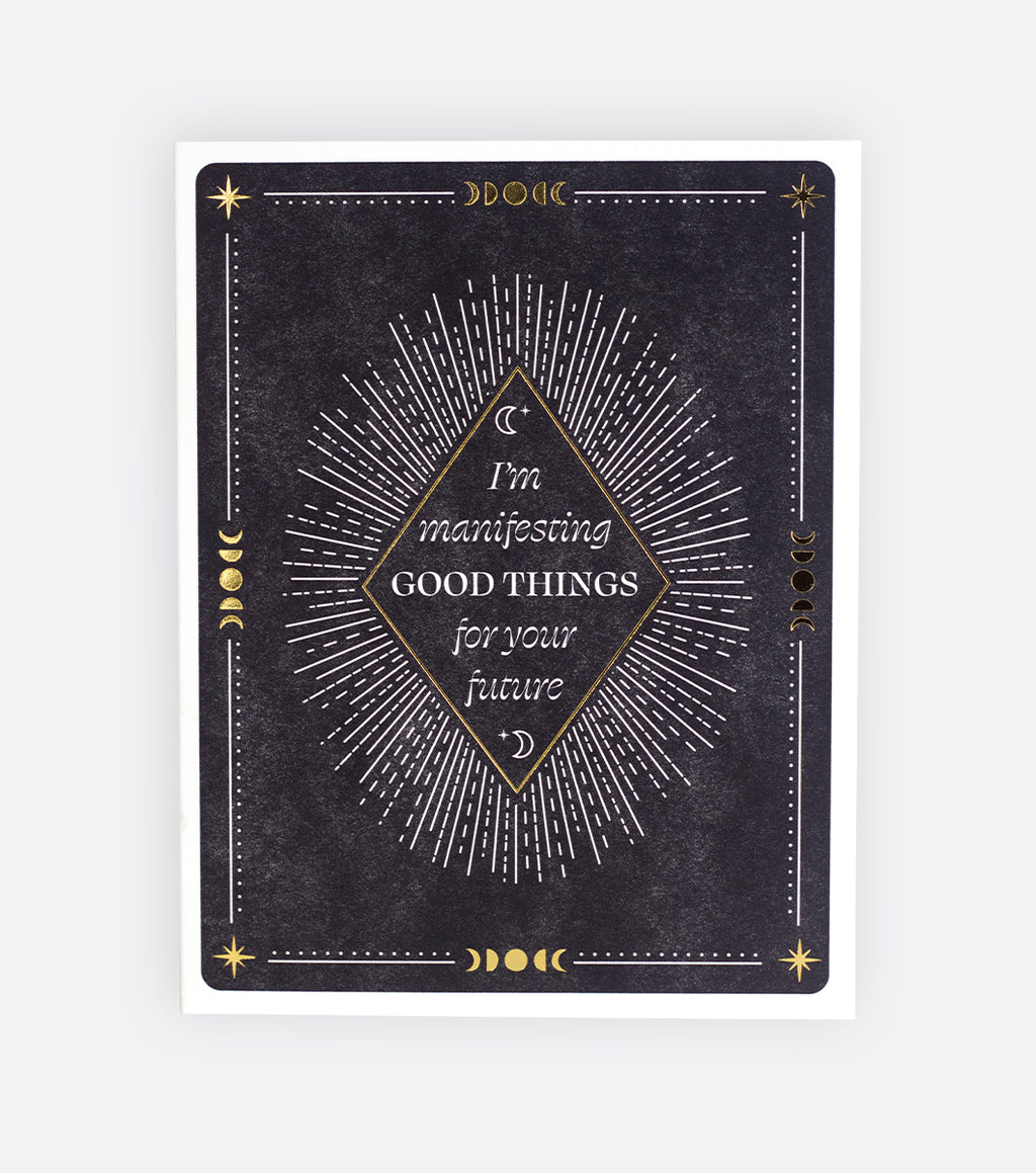 Elum Designs | Manifest Good Things Letterpress Greeting Card