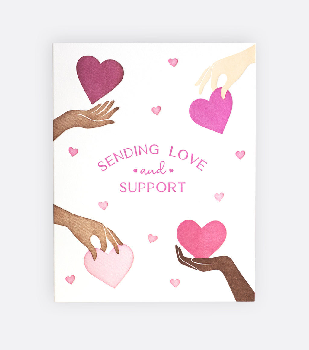 Elum Designs | Supportive Hands Letterpressed Greeting Card
