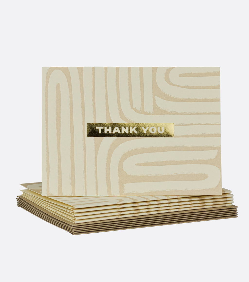 Elum Designs | Textured Lines Letterpress Boxed Notes