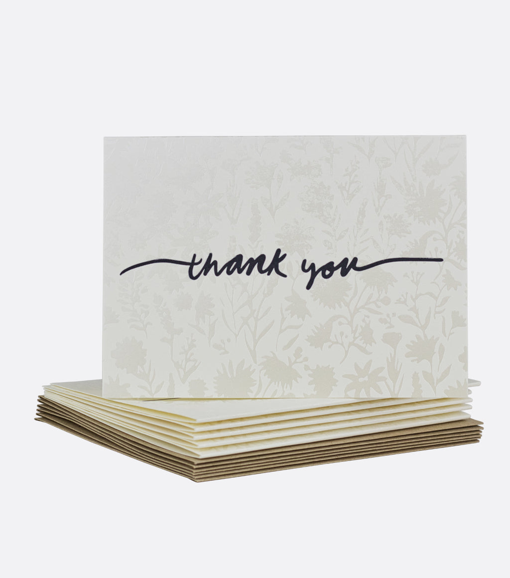 Elum Designs | Wildflower Thank You Letterpress Boxed Notes