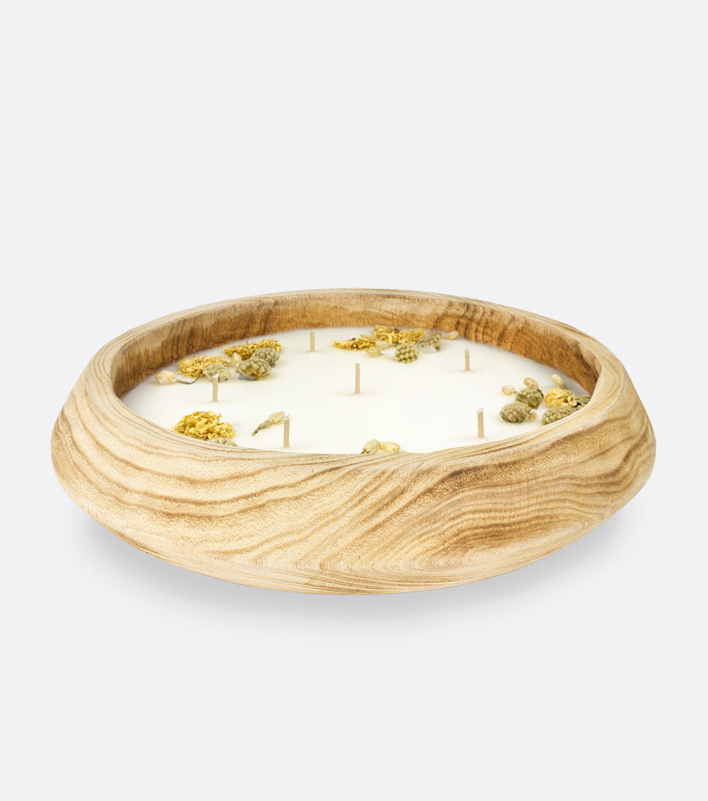 Elum Designs | Oversized Round Wooden Statement Candle